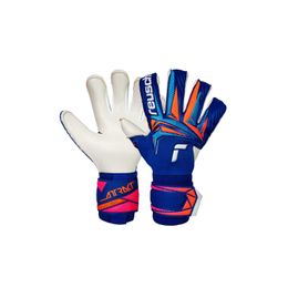 Reusch Damen Torwarthandschuhe "Attrakt Duo Evolution", blau, Gr. 8,5, 50% Latex, 36% Polyester, 6% Lederimitat, 5% Polyamid, 3% Baumwolle,