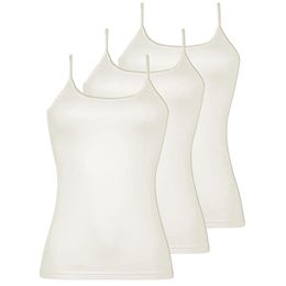 Nina von C. Damen Achseltop "3er Pack Damen Tr&auml;gerhemd Daily", Gr. 46, beige, Obermaterial: 100% Baumwolle CO., Unterhemden
