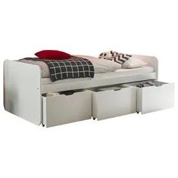 Stauraumbett Begabino "Eino Bett, Einzelbett", wei&szlig;, B:105cm H:70cm L:205cm, Betten, Stauraumbett, inklusive 3 Schubk&auml;sten