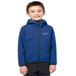 Jack Wolfskin Jungen Softshelljacke "FOURWINDS JACKET KIDS"blau orchid, Gr. 128, Softshell, Obermaterial: 100% Polyester. Innenseite: 100% Polyester,