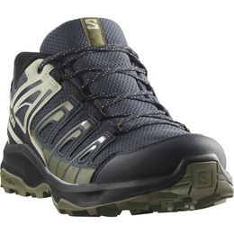 Wanderschuh Salomon "EXTEGRA GORE-TEX", Damen, Gr. 42, blau nights, alfalfa, martini olive, Synthetik, Textil, Schuhe Wanderschuh, wasserdicht dank Gore-Tex Membrane