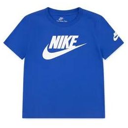 T-Shirt Nike SPORTSWEAR "NKN FUTURA EVERGREEN", M&auml;dchen, Gr. 116 (6), blau (game royal), Obermaterial: 60% Baumwolle, 40% Polyester, Rundhals, Shirts T-Shirt, f&uuml;r Kinder
