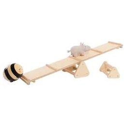 Balancetrainer Pinolino "Balancewippe und -balken &raquo;Kari&laquo;", beige (natur), Balancetrainer, Kinder, B/H/L: 20cm x 5cm x 115cm &Oslash;, Made in Europe, B:20cm H:5cm L:115cm
