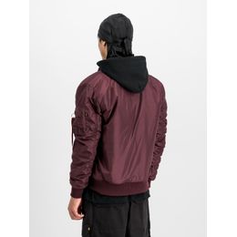 Herren Bomberjacke "MA-1 TT Hood", rot, Gr. L, Alpha Industries, Web, Obermaterial: 100% Nylon, Jacken