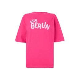 lala Berlin T-Shirt 'Travis' Damen Gr&ouml;&szlig;e XS pink / wei&szlig;