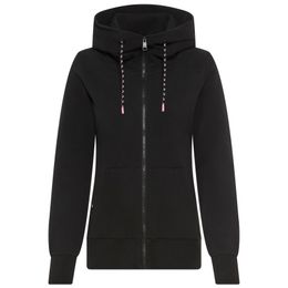 Ragwear Damen Kapuzensweatjacke "NESKIA ZIP B O"schwarz, Gr. S, unifarben, Sweatware, Obermaterial: 95% Baumwolle, 5% Elasthan, Sweatjacken, mit