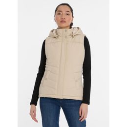 Ragwear Damen Steppweste "HESTY", beige, Gr. XXL, unifarben, Web, Obermaterial: 100% Polyester, Westen, h&uuml;ftlange Passform, mit Stehkragen, aus