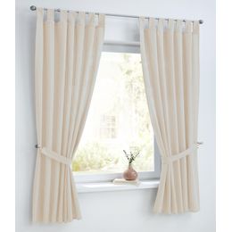 Vorhang Kutti, B:110cm H:245cm, beige, Baumwolle, Wohnzimmer, Gardinen, "Cottage Vorhang", Gardine kariert, Baumwolle, 1 Stk