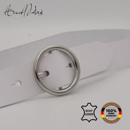 AnnaMatoni Damen Lederg&uuml;rtel "AnnaMatoni Damen Lederg&uuml;rtel Basic G&uuml;rtel 3cm breit echt Leder", wei&szlig;, Gr. 120, 100% Leder, G&uuml;rtel