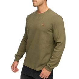 INDICODE Herren Sweatshirt "INSalupe", gr&uuml;n, Gr. S, unifarben, Sweatware, Obermaterial: 100% Baumwolle, Sweatshirts