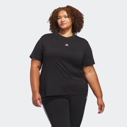 Damen T-Shirt "W IN SL SJ T", schwarz, Gr. 4X, adidas Sportswear, Obermaterial: 100% Baumwolle, Shirts, f&uuml;r Erwachsene, mit Rundhalsausschnitt, ohne