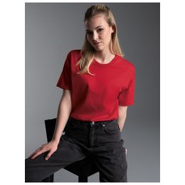 TRIGEMA Damen T-Shirt "TRIGEMA T-Shirt aus 100% Baumwolle", braun, Basic, Gr. XXXL, Single Jersey, 100% Baumwolle, Shirts