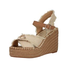 Keilsandalette Replay "Replay Sandalen Textil", Damen, Gr. 40, beige, Textil, Schuhe
