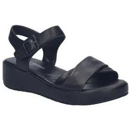Sandale Josef Seibel "Eve 02, black-black", Damen, Gr. 42, schwarz (schwarz, schwarz), Obermaterial: 100% Rindsleder Leather cow., Schuhe Sandale