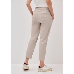 Cecil Damen Jogger Pants, beige, Gr. XL, unifarben, Web, 98% Baumwolle, 2% Elasthan, Hosen, Middle Waist