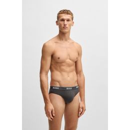 BOSS Herren Slip, Gr. XL, blau, Jersey, Obermaterial: 95% Baumwolle, 5% Elasthan, Unterhosen, mit Logo Webbund