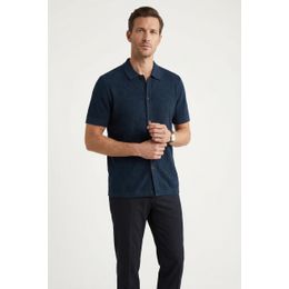 JOOP! Poloshirt JOOP JEANS "Rasmo", Herren, Gr. M, dunkelblau, Strick, Obermaterial: 100% Baumwolle, unifarben, gerade, Shirts, florales Muster