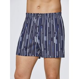 King&acute;S Club Boxershorts KINGS CLUB, Herren, Gr. 5, 2 Stk., blau (marine, bedruckt), 100% Baumwolle, Unterhosen