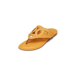 Marc O'Polo MARC O'POLO Damen Sandale "aus edlem Kalbleder", Gr. 36, gelb, Obermaterial: 100% Leder (Rind), unifarben, Schuhe