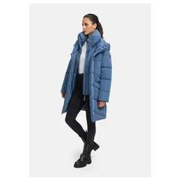 Winterjacke Marikoo "Virenaa", Damen, Gr. M, blau (dusty blau), Obermaterial: 100% Polyester; Futter: 95% Polyester, 5% Elasthan; Wattierung: 100% Polyester; &Auml;rmelfutter: 100% Polyester, Jacken Winterjacke, mit extra hohem Kragen und warmem Fleecefutter
