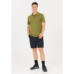 WHISTLER Herren Langarm-Poloshirt "Vale", gr&uuml;n, Gr. S, unifarben, 97% Polyester, 3% Elasthan, Shirts, aus leichtem Material