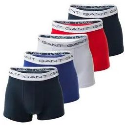 Boxershorts Gant "Boxershort 5er Pack", Herren, Gr. M, bunt (schwarz, blau, rot, wei&szlig;), Obermaterial: 95% Baumwolle CO. 5% Elasthan EL., Unterhosen