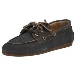 Bootsschuh Pavement "Pavement Halbschuhe Leder", Herren, Gr. 38, dunkel grau, Leder, Schuhe Bootsschuh