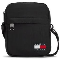 Tommy Hilfiger Umh&auml;ngetasche TOMMY JEANS "TJM ESS DAILY RIPSTOP REPORTER", Damen, Gr. B/H/T: 16cm x 20cm x 6cm, schwarz, Textil, Taschen Umh&auml;ngetasche, Unisex Schultertasche, Crossbodybag mit Logo-Aufn&auml;her