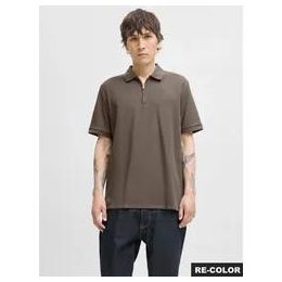 Jack & Jones Poloshirt JACK & JONES "JJEAUSTIN ZIP POLO SS NOOS", Herren, Gr. S, falcon detail:classic, Jersey, Obermaterial: 58% Polyester, 40% Baumwolle, 2% Elasthan, unifarben, regular fit normal, Shirts, mit Polokragen