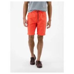 Chinoshorts Lerros "Chino-Shorts aus Baumwoll-Leinen-Mischgewebe", Herren, Gr. 33, vivid rot, 80% Baumwolle, 20% Leinen, Hosen Chinoshorts, Chino Hose Herren kurz, Tunnelzugbund und G&uuml;rtelschlaufen, 4 Taschen