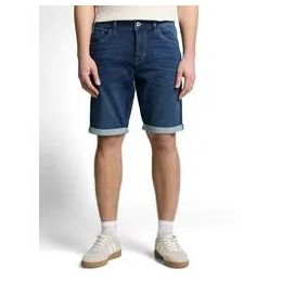 Jeansshorts Tom Tailor, Herren, Gr. 40, N-Gr, used mid stone blau denim, Denim/Jeans, Obermaterial: 98% Baumwolle, 2% Elasthan, unifarben, slim fit kurz, Jeans Jeansshorts, im Five-Pocket Style