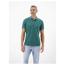 Poloshirt Lerros "Poloshirt, unifarben aus gestreiftem Piqu&eacute;-Gewebe", Damen, Gr. 3XL, soft teal, 100% Baumwolle, ohne Ausschnitt, Shirts