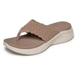 Zehentrenner Skechers "ULTRA FLEX 3.0 SANDAL-RHYTHM WAVES", Herren, Gr. 37, braun, Textil, Schuhe Zehentrenner, Sommerschuh, Strandschuh, Urlaubsschuh mit Yoga Foam