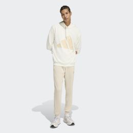 Herren Trainingsanzug "BIG LOGO HOODED"sanftes wei&szlig;, Gr. XXL, adidas Sportswear, Obermaterial: 100% Polyester, Sportanz&uuml;ge, zweiteiliges Set aus Hose