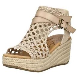 Keilsandalette Blowfish "Blowfish Sandalen Lederimitat", Damen, Gr. 42, braun (beige, braun), Lederimitat, Schuhe