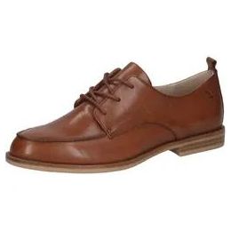 Schn&uuml;rschuh Caprice "Caprice Halbschuhe Nappaleder", Damen, Gr. 38,5, cognac, Nappaleder, Schuhe Schn&uuml;rschuh