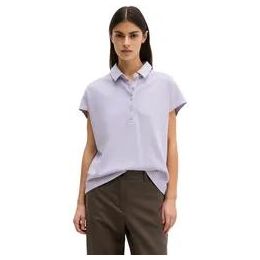 Marc O'Polo Poloshirt MARC O'POLO "aus weichem Single Jersey", Damen, Gr. XS, dusty lavender, Obermaterial: 100% Baumwolle, unifarben, loose fit, normaler Saum, Shirts