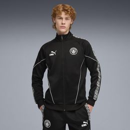 Puma Herren Sweatjacke "Manchester City KING Anthem Jacke Herren", schwarz, Gr. XL, Obermaterial: 63% Polyester, 37% Baumwolle. Taschenfutter: 100%