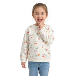 Sweatshirt Blue Seven, M&auml;dchen, Gr. 122, sanftes wei&szlig;, Sweatware, Obermaterial: 100% Baumwolle, bedruckt, Basic normal, Rundhals, Rippb&uuml;ndchen, Sweatshirts Sweatshirt