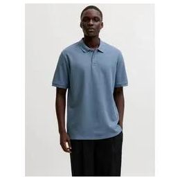 Jack & Jones Poloshirt JACK & JONES "JJEAUSTIN POLO SS NOOS", Herren, Gr. M, blau mirage detail:classic, Jersey, Obermaterial: 58% Polyester, 40% Baumwolle, 2% Elasthan, unifarben, regular fit normal, ohne Ausschnitt, gerader Abschluss, Shirts, Materialmix, regular fit