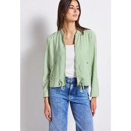 Street One Damen Kurzjacke, gr&uuml;n, Gr. 42, unifarben, Stoff, Obermaterial: 82% Viskose, 18% Nylon. Futter: 100% Polyester, Jacken, aus elastischem