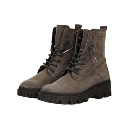Gabor Damen Schn&uuml;rstiefelette "Gabor Stiefelette Veloursleder", Gr. 40, braun, Veloursleder, Schuhe