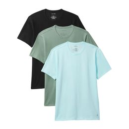 Damen T-Shirt "SHORT SLEEVE CREW NECK 3PK", Calvin Klein Underwear, Gr. XXXLschwarz w sea spray emb, sea spray w, Jersey, Obermaterial: 57%
