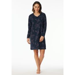 Damen Nachthemd "Uncover Nightwear", uncover by Schiesser, Gr. 42, blau, Single Jersey, Obermaterial: 100% Baumwolle, Kleider, Baumwolle, Single