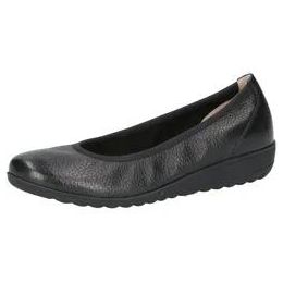 Ballerina Caprice "Caprice Ballerinas Leder", Damen, Gr. 40, schwarz, Leder, Schuhe Ballerina