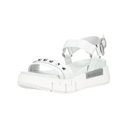 Nero Giardini Damen Plateausandaletten "Nero Giardini Sandalen Leder", Gr. 40, wei&szlig;, Leder, Schuhe