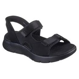 Sandale Skechers "GO WALK FLEX SANDAL-EASY ENTRY", Herren, Gr. 45, schwarz, Textil, Schuhe Sandale, Sommerschuh, Sandalette, Slip-In mit atmungsaktiver Goga Mat Sohle