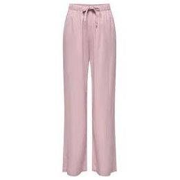 Schlupfhose Only "ONLGOA MW LINEN BL PULL-UP PANT CC PNT", Damen, Gr. XL, L&auml;nge 32, burnished lila, Web, Obermaterial: 70% Viskose, 30% Leinen, unifarben, regular fit lang, Hosen Schlupfhose, mit Leinen