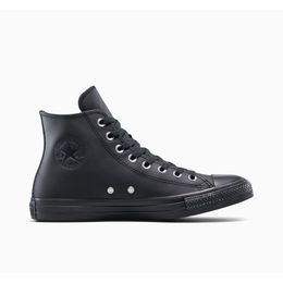 Sneaker Converse "CHUCK TAYLOR ALL STAR", Herren, Gr. 37,5, schwarz, schwarz, schwarz, Leder, Schuhe Sneaker, wasserabweisend