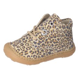 Baby Lauflernschuh "DOTS, WMS: mittel", Pepino BY RICOSTA, Gr. 21, braun, Leder, gemustert, Schuhe, Schn&uuml;rschuh m. Weiten-Me&szlig;system, Leder,